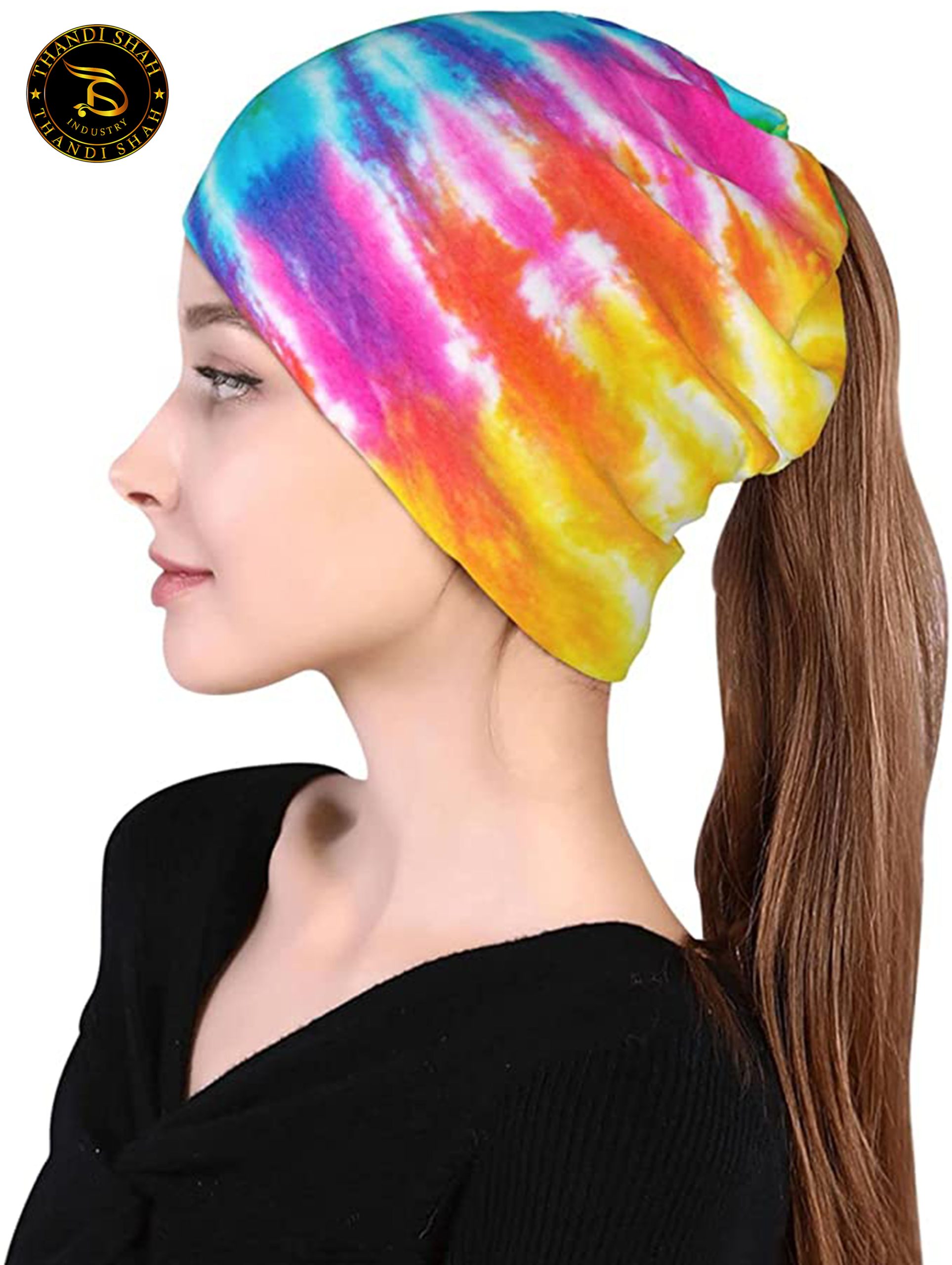 Rainbow Stripe Stripped Multi Color Knit Beanie Stocking Cap Winter Hat ...